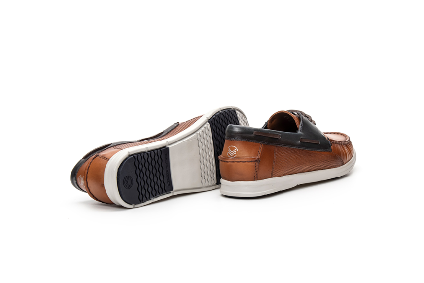 Buy Deck Latego Havana Marine Blue Boat Shoes | Savelli